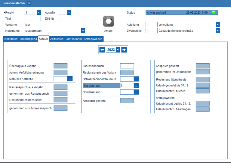 Urlaubskonten - novaTime.de